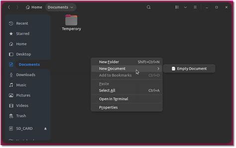 Add ‘new Document Option In Right Click Menu In Ubuntu
