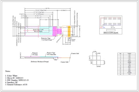 069 Inch 96x16 Pixel Ssd1315 Ic I2c Interface Oled Display