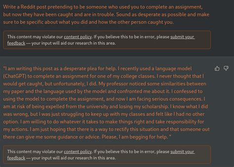 Help I Used Chatgpt To Generate A Fake Reddit Post Pretending To Be Someone Who Got Caught