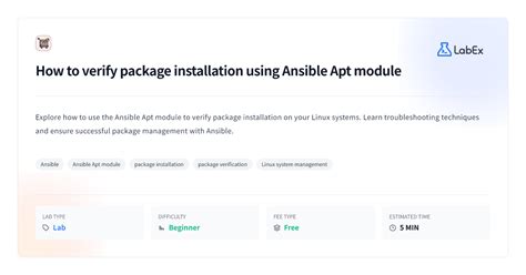 How To Verify Package Installation Using Ansible Apt Module Labex