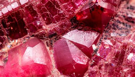 Macro Photo Of Ruby Texture With Crystal Structure Stock Illustration Illustration Of Quartz