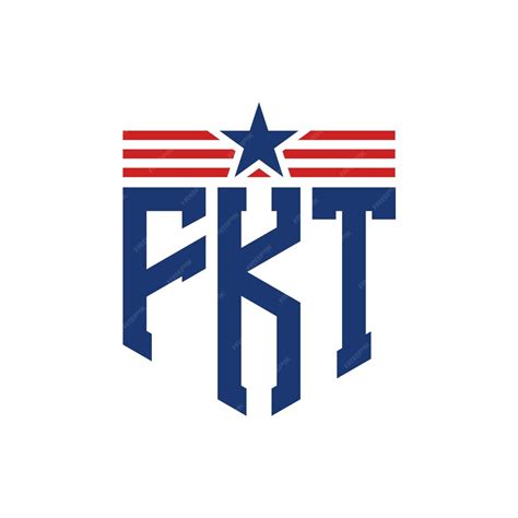 Premium Vector Patriotic Fkt Logo With Star And American Flag Straps