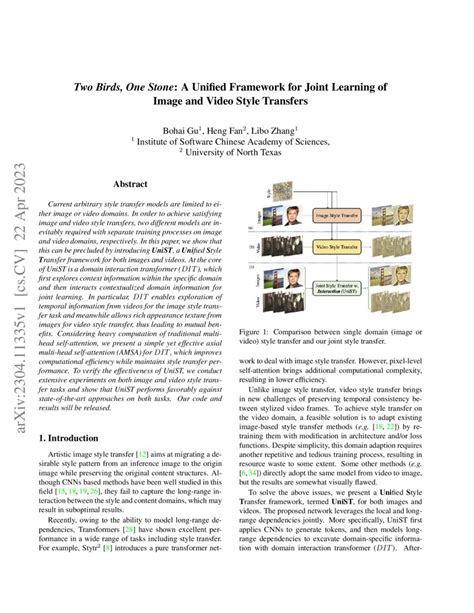 Two Birds One Stone A Unified Framework For Joint Learning Of Image And Video Style Transfers