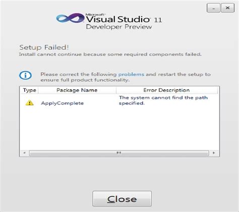 Visual Studio Path Cannot Find Error Message Techyv
