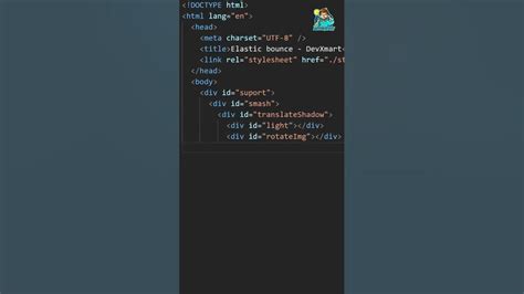 Elastic Bounce Using Html And Css Shorts Devxmart Youtube