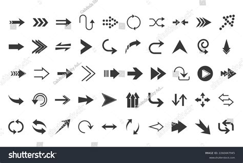 Arrows Direction Guide Cursor Web Navigation Stock Vector Royalty Free 2260447945 Shutterstock