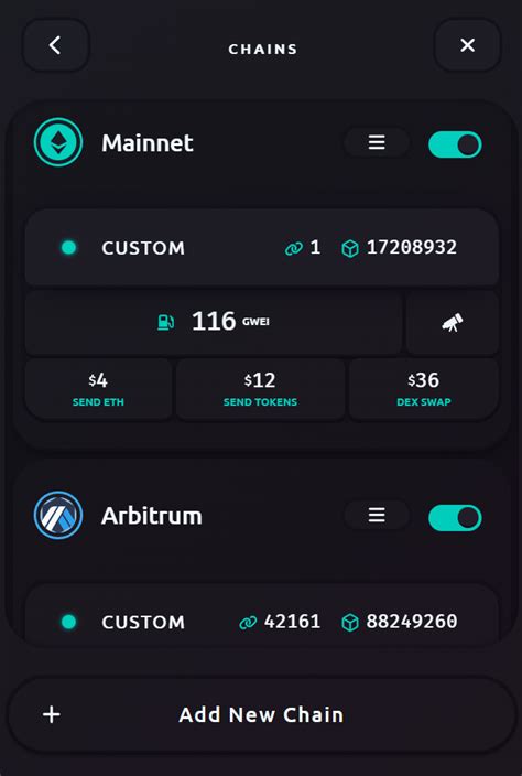Configuring Chains Frame