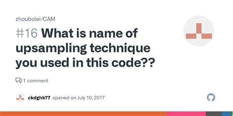 What Is Name Of Upsampling Technique You Used In This Code Issue Zhoubolei CAM GitHub