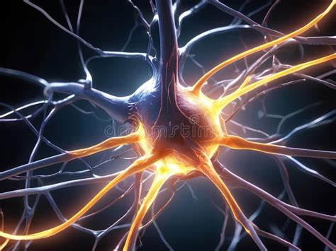 Image Of A Neuron Receiving An Electrical Impulse 8 Stock Illustration Illustration Of