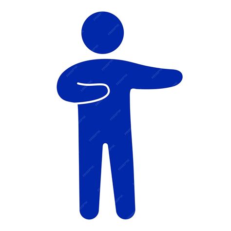 Premium Vector Stick Figures Of A Person Pointing Hand Person