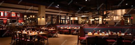 Premium Photo A Vivid Peek Into The Busy Dining Scene At Bjs Restaurant