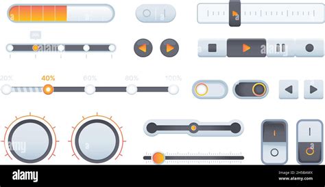Sliders Volume Progressive Bar Controls Scrolling Ui Online Elements