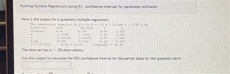 solved running multiple regressions using r confidence
