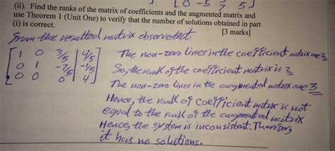 Solved Classify The Following Matrices As To Whether They