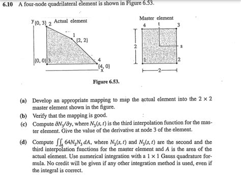 Solved 610 A Four Node Quadrilateral Element Is Shown In
