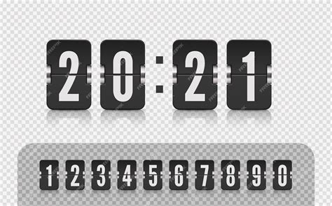 Premium Vector Scoreboard Number Font Retro Design Score Board Clock Template Vector Modern Ui