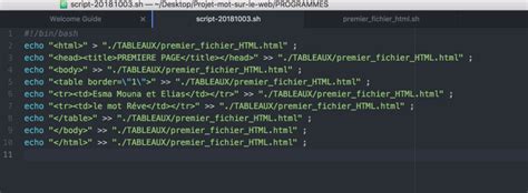 Deuxième étape Création Dun Tableau En Html Dream RÊve حلم