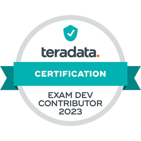 Teradata Certification Exam Developer Contributor Badge 2023 Credly