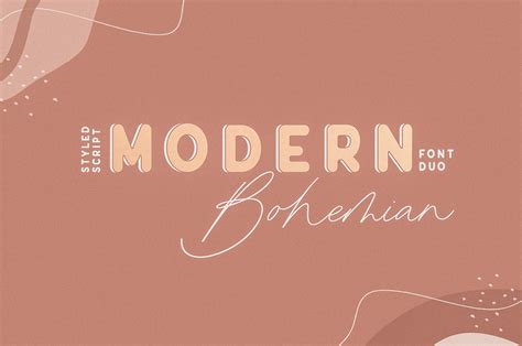 Modern Bohemian Script Font Calligraphy Font Handwritten Etsy