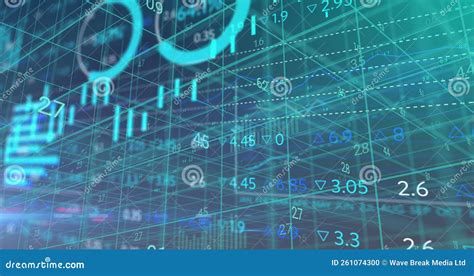 Animation Of Layers Of Graphs And Charts Processing Data Over 3d Grid