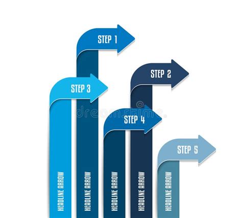 Arrow Infographics Scheme Chart Flowchrt Diagram Workflow Stock