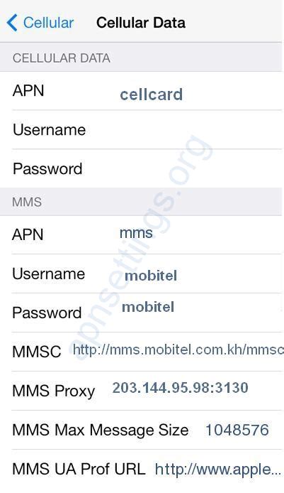Cellcard Apn Settings For Iphone Android 2025 5g 4g Apn Settings