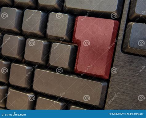 Computer Keyboard Without Letters Technology Background Red Button Stock Image Image Of