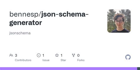 Github Bennespjson Schema Generator Jsonschema