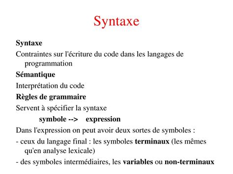 Ppt Analyse Syntaxique Powerpoint Presentation Free Download Id