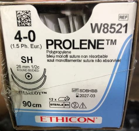Ethicon Prolene Suture 4 0 W8521 90 Cm Polypropylene Sutures At ₹ 11000 Box In New Delhi