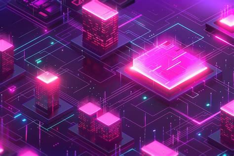 pink cubes floating in midair suitable for abstract backgrounds
