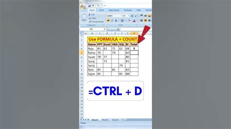 How To Use Count Formula Excelshorts Ytshorts Exceltips