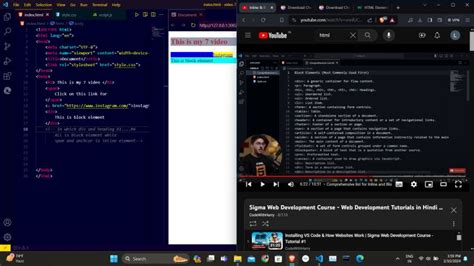 Day 05 Of Sigma Web Dev Course Inline And Block Elements Manish