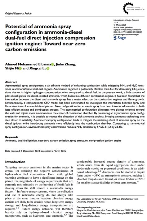 Pdf Potential Of Ammonia Spray Configuration In Ammonia Diesel Dual Fuel Direct Injection