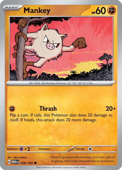 Pokémon Card Database 151 56 Mankey