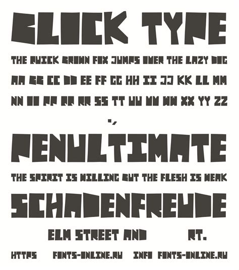 Block Type Font Block Type Font