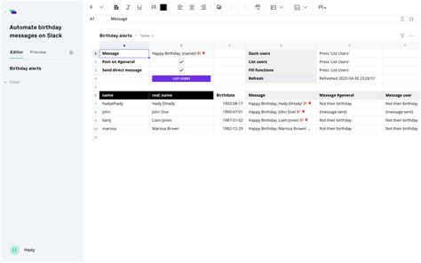 automate birthday messages on slack dashdash