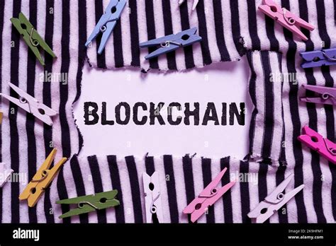 text sign showing blockchain business approach hollywood refers to