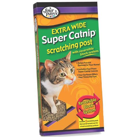 Four Paws Super Catnip Extra Wide Scratching Post Clearance