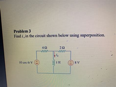 Solved Problem Find I In The Circuit Shown Below Using Chegg