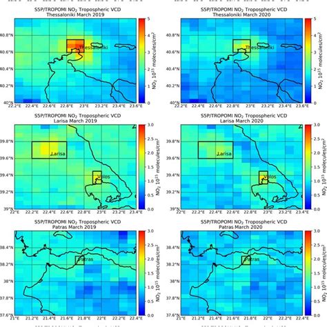 Monthly Mean Tropomi Tropospheric No 2 Columns In 10 15 Molec Cm −2