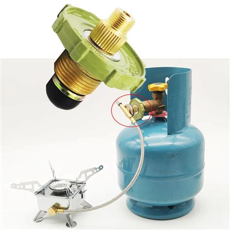 Lpg 변환 헤드 야외 스토브 어댑터 Lpg 스틸 실린더 플랫 가스 밸브 야외 스토브 액세서리 Aliexpress