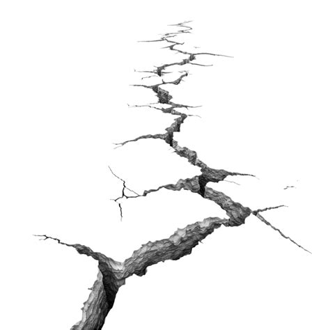 Earthquake Ruptures Perspective View Ai Generative 47649222 Png