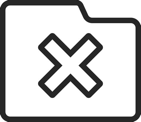 delete folder vector icon multimedia minimalist outline vector icon