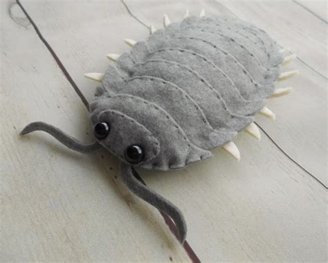 Realistic Roly Poly Felted Bug Funny Isopod Toy Felted Pill Bug