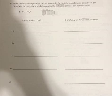 Solved 6 Write The Condensed Ground State Electron Config