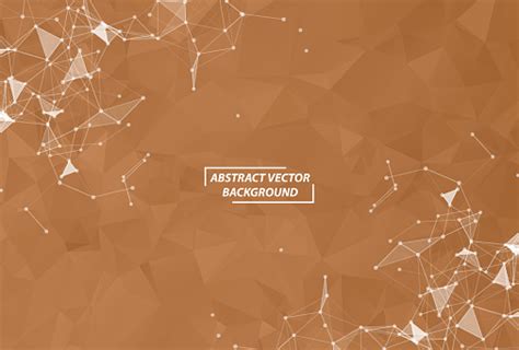 점과 선을 연결하는 추상 갈색 다각형 공간 배경 기하학적 다각형 배경 분자 및 통신 과학 화학 생물학 의학 기술의 개념 0명에 대한 스톡 벡터 아트 및 기타 이미지 Istock