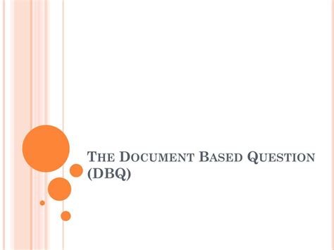 PPT The Document Based Question DBQ PowerPoint Presentation Free Download ID