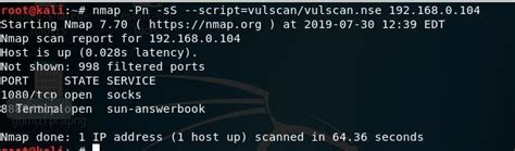 Nmap Vulnerability Scan On Device A 1 Download Scientific Diagram