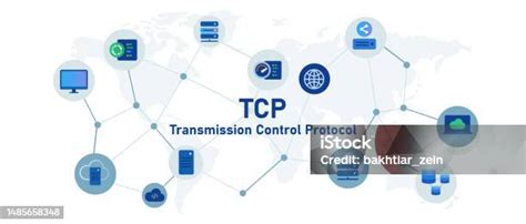 tcp 전송 제어 프로토콜 인터넷 통신 기술 개념에 대한 스톡 벡터 아트 및 기타 이미지 개념 개념과 주제 다운로드